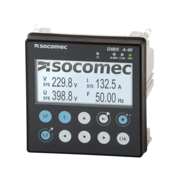 ANALIZADOR DE REDES SOCOMEC DIRIS A40 ETHERNET MODBUS 3E/2S 96X96MM ...
